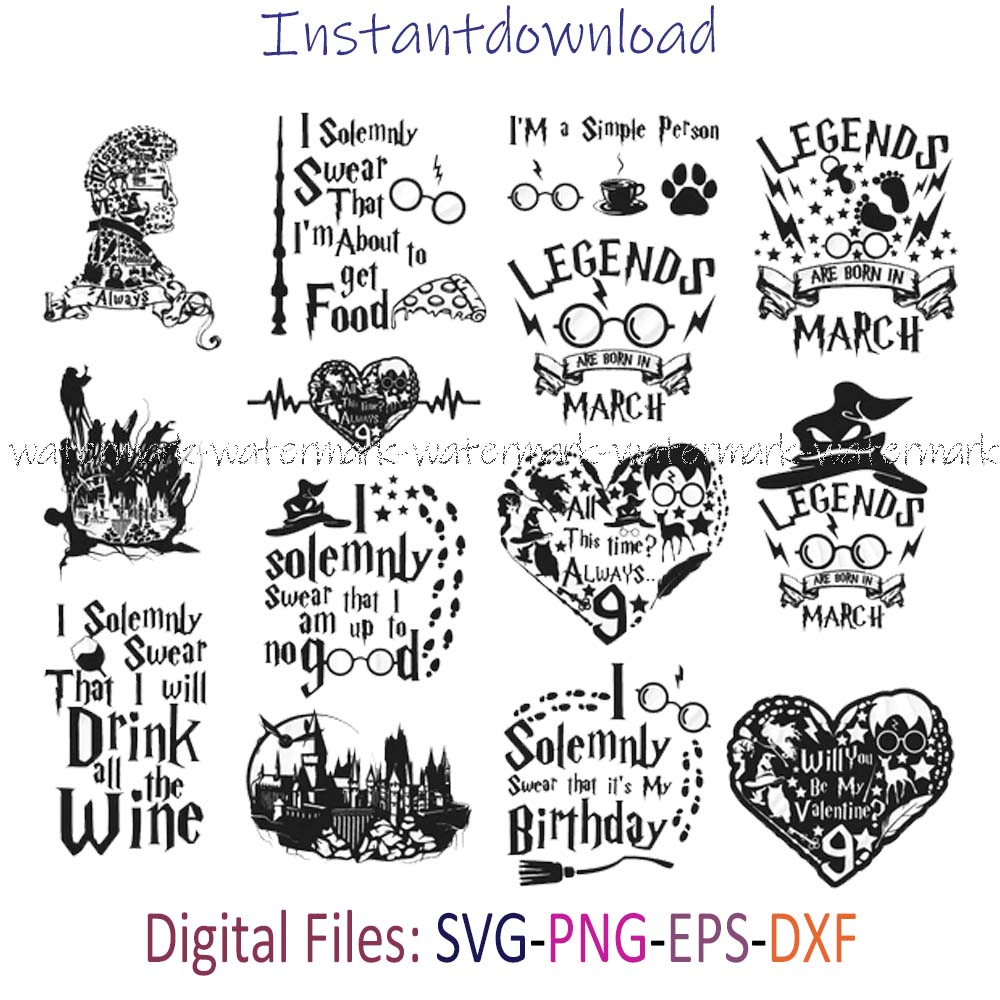 Harry Potter SVG Bundle, Harry Potter Sayings SVG, Harry Pot | Inspire ...