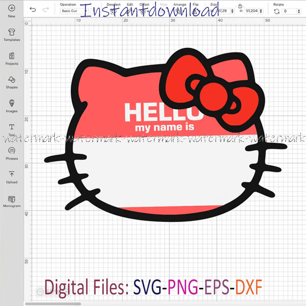 Hello Kitty Svg, Hello Kitty Face Svg, Hello Kitty Sticker P | Inspire ...