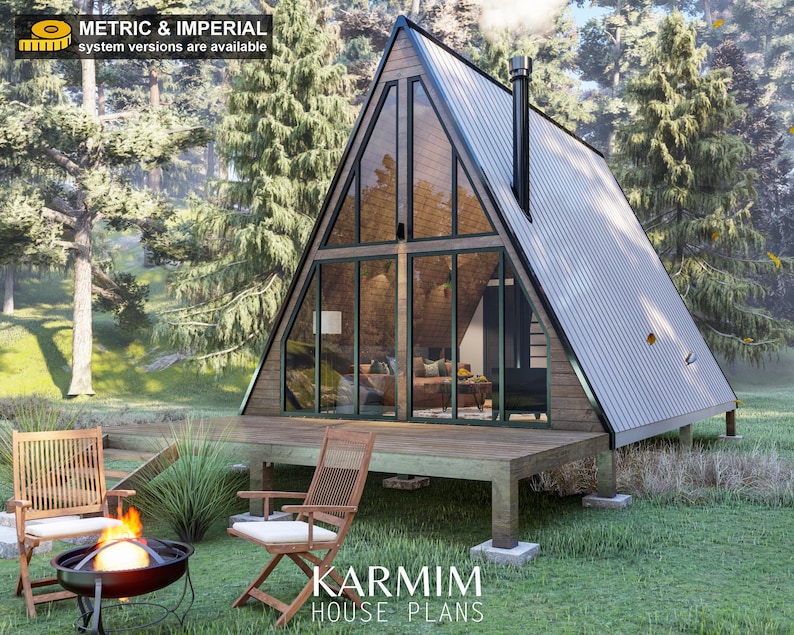 Tiny A-Frame Cabin Plans | Build Your Dream Cozy Retreat | Inspire Uplift