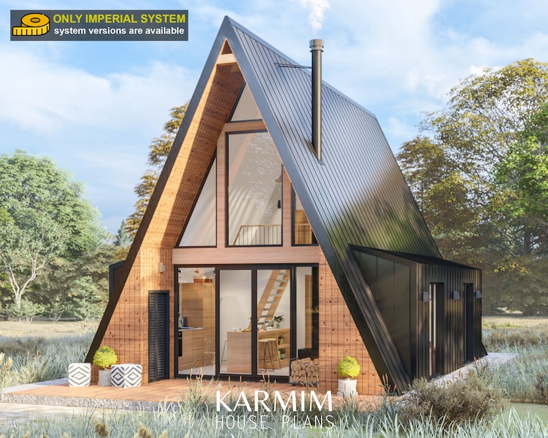 3 Bedroom A Frame Floor Plans, Affordable A Frame Design | Inspire Uplift