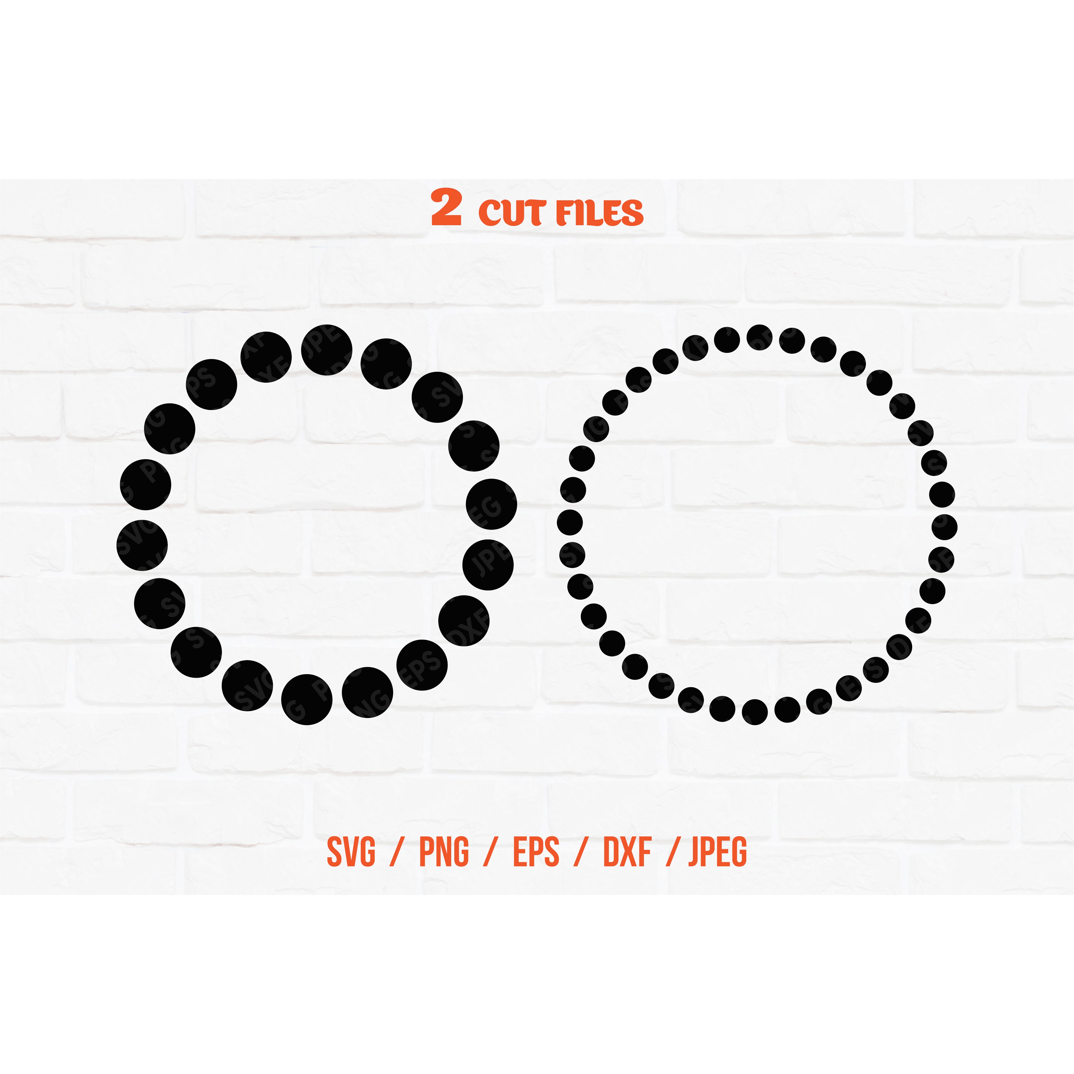 2 Cut Files Dotted Circle Frame Svg Frame Simple Circle Fram - Inspire Uplift