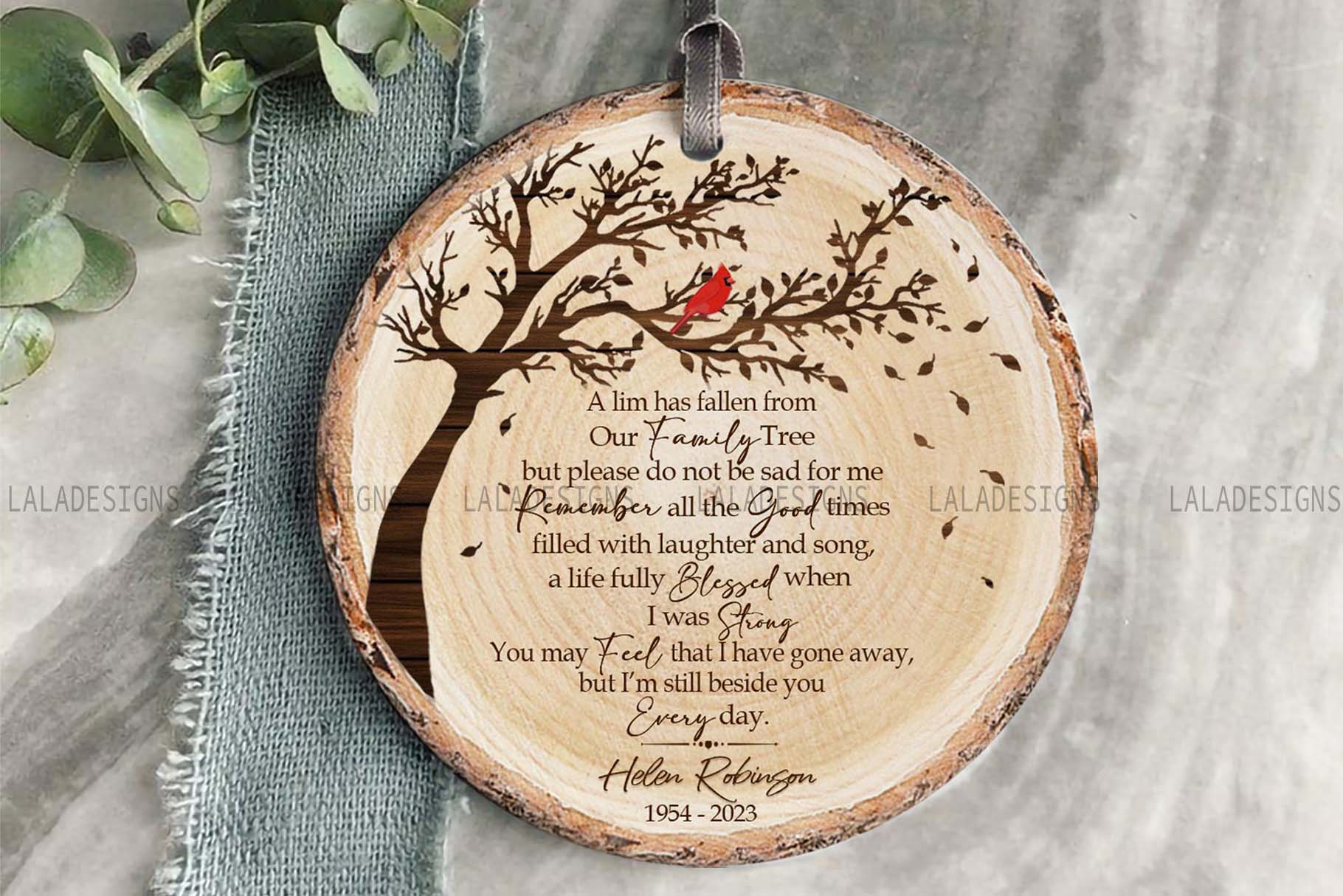 A Fallen Limb Family Tree Ornament PNG | Inspire Uplift