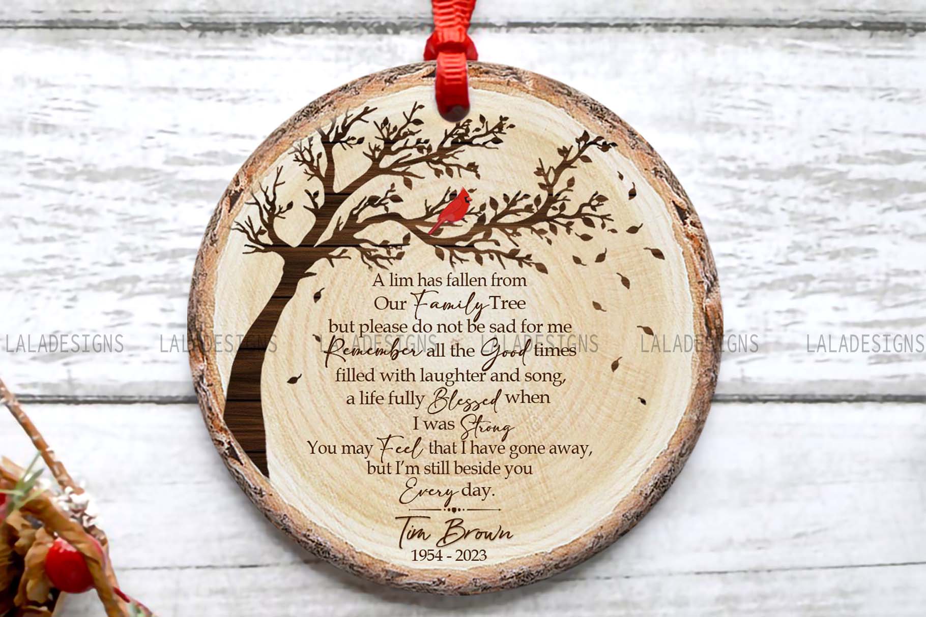 A Limb Has Fallen Family Tree Ornament PNG | Inspire Uplift