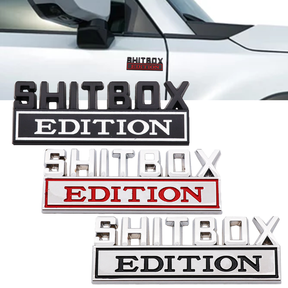 3D SHITBOX EDITION Car Emblem Zinc Alloy Badge | Inspire Uplift