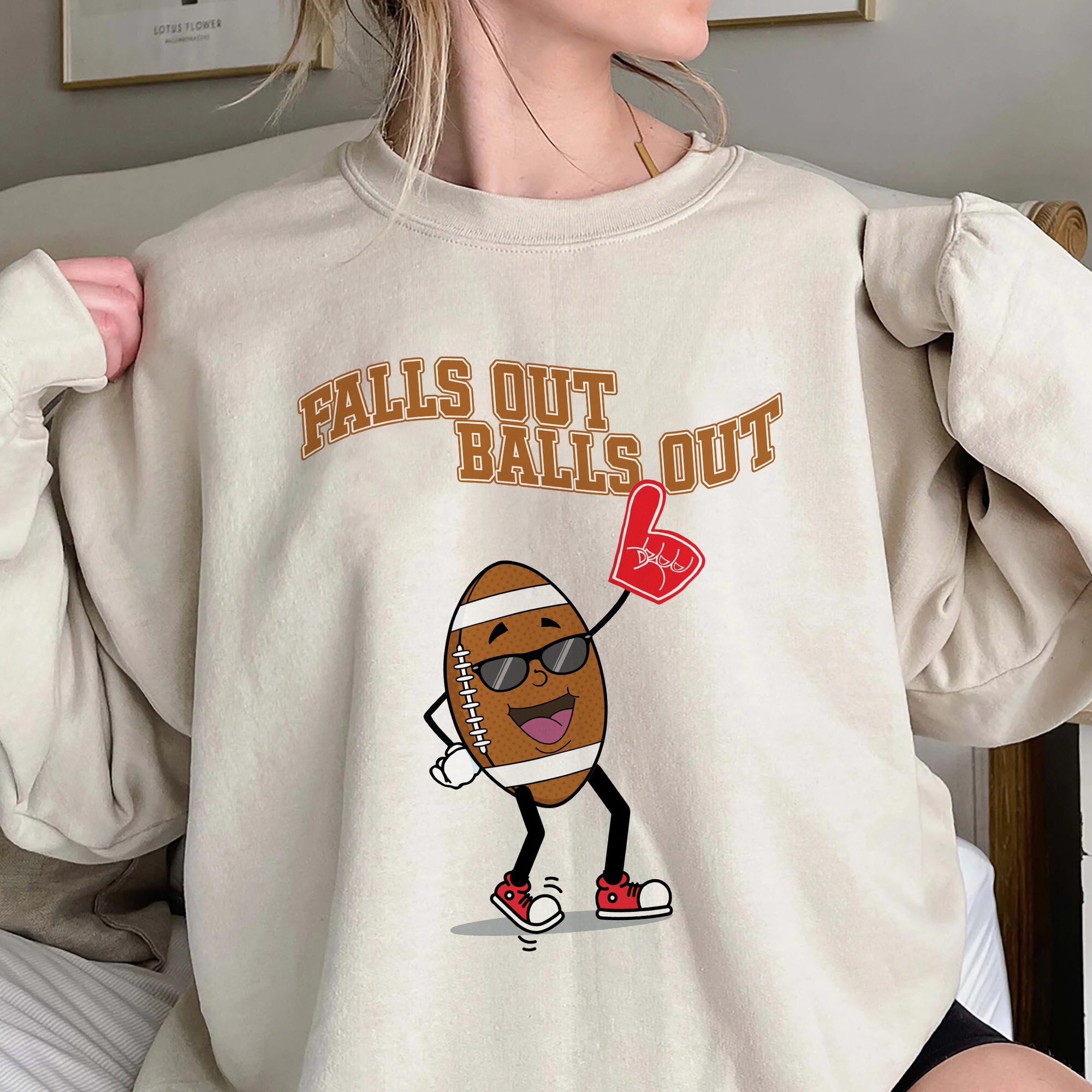 Falls Out Balls Out Football Shirt, Retro Fall Vintage Shirt | Inspire ...