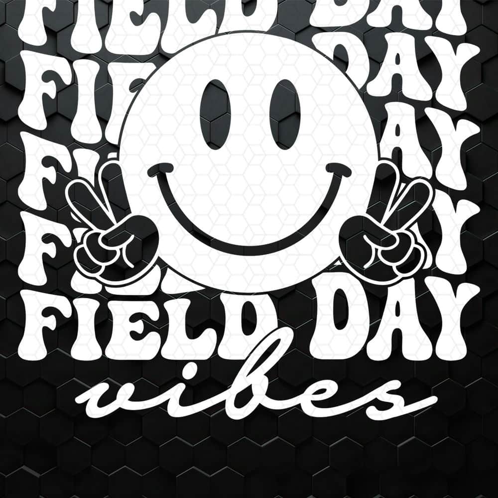 Retro Field Day Vibes Smiley Face PNG | Inspire Uplift