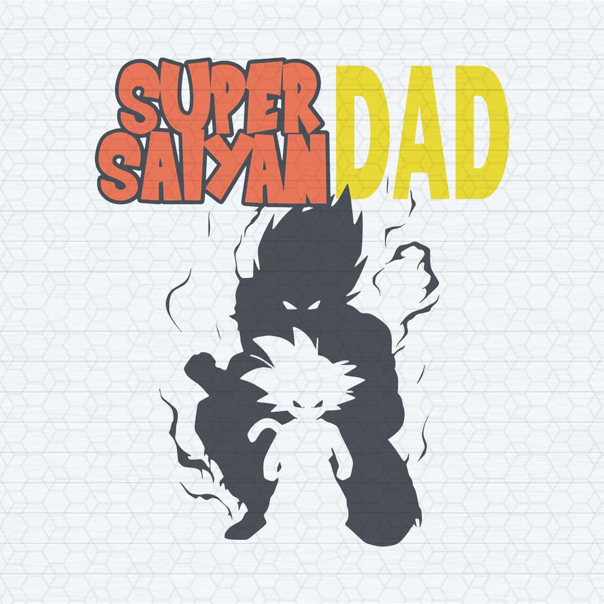 Retro Goku Super Saiyan Dad Cartoon SVG | Inspire Uplift