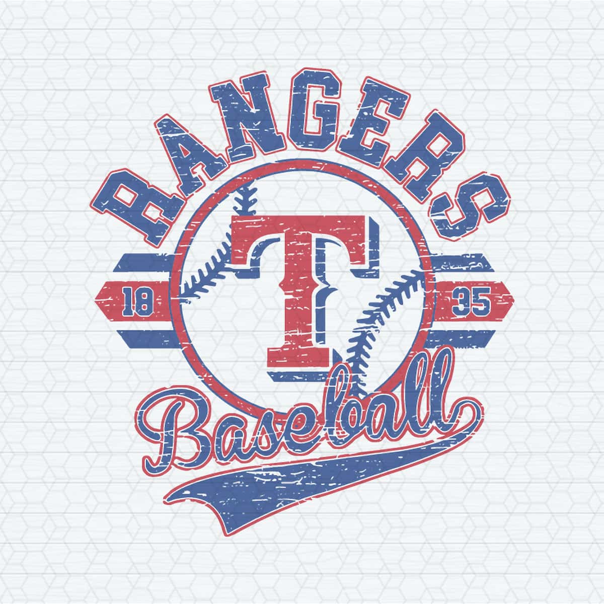 Rangers Baseball 1935 MLB Team SVG | Inspire Uplift