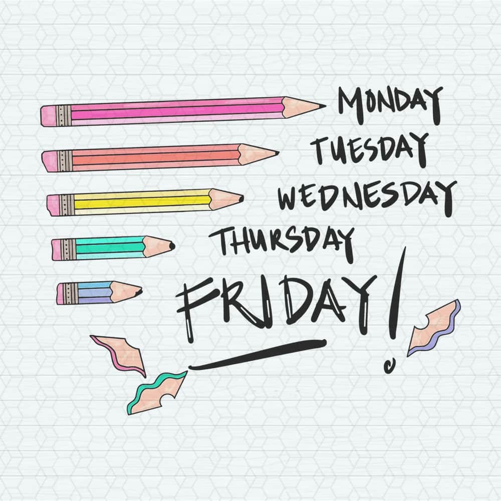 Monday Tuesday Days Of The Week Teacher PNG - Inspire Uplift