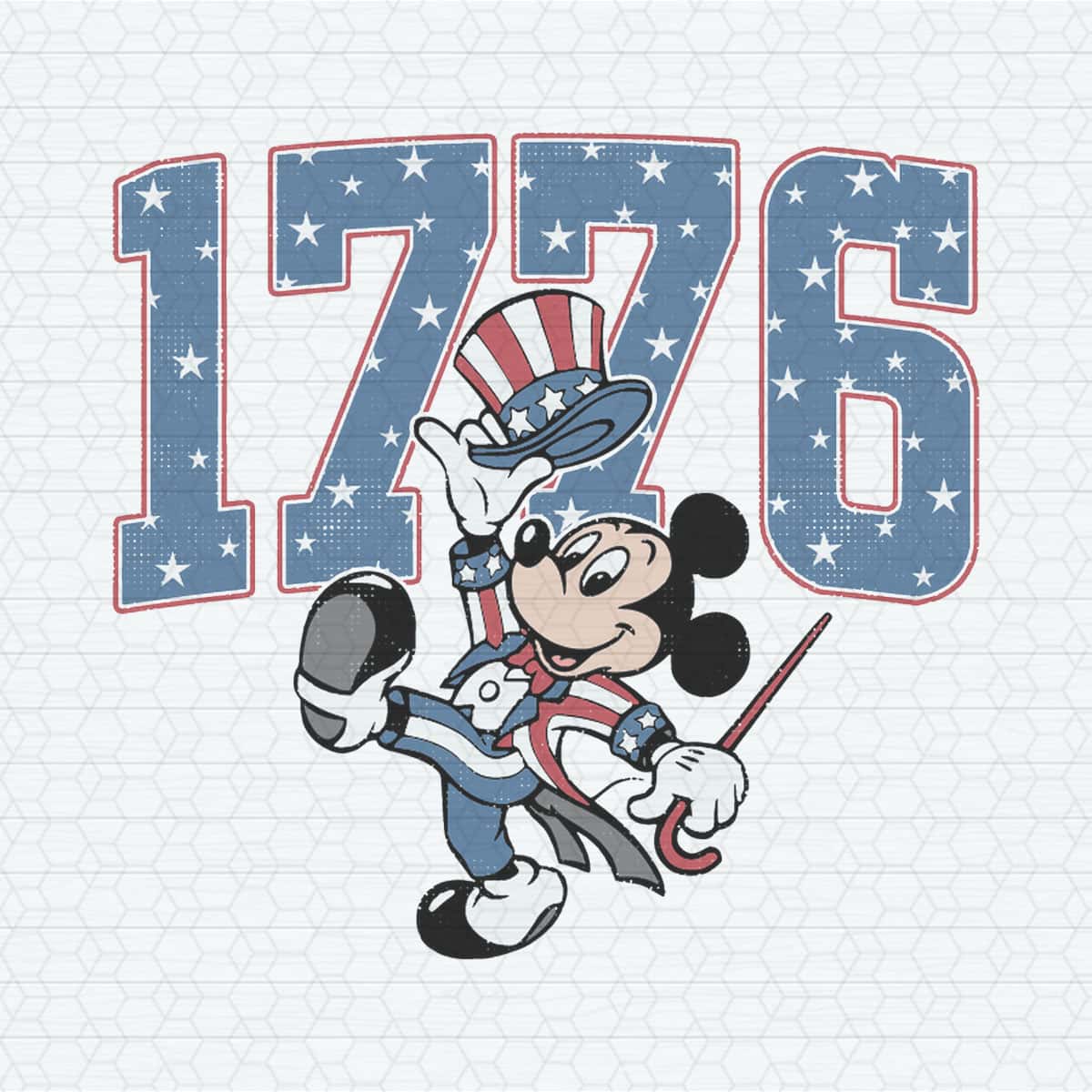 1776 Mickey America Uncle Sam Independence Day SVG | Inspire Uplift