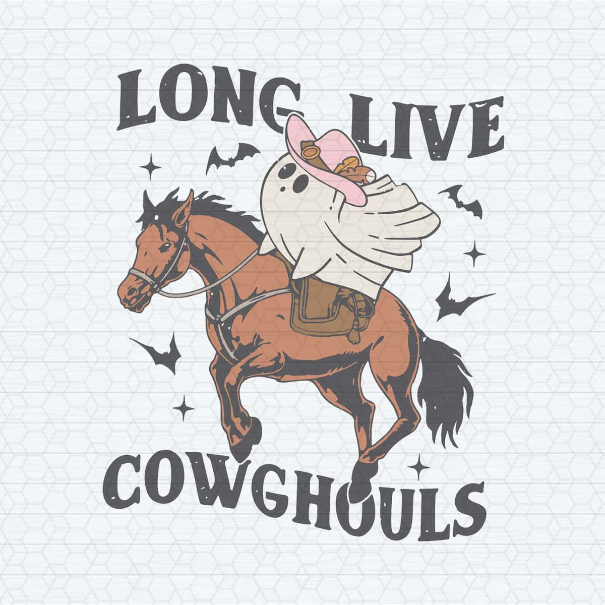 Retro Long Live Cowghouls Ghost SVG | Inspire Uplift