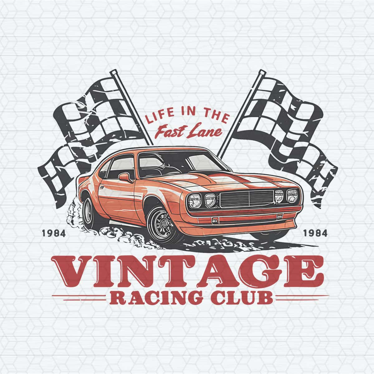 Vintage Design Life In The Fast Lane 1984 PNG | Inspire Uplift