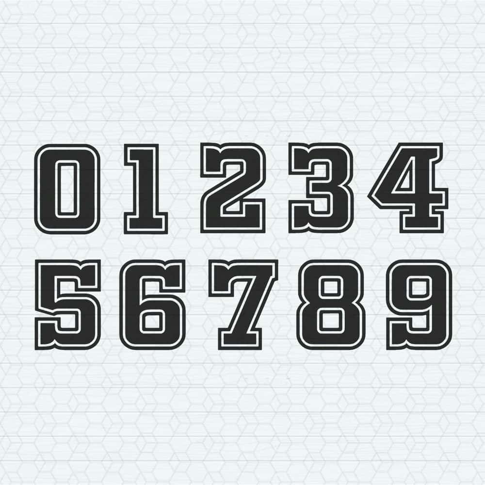 Jersey Number Svg Sport Font Svg Football Numbers Svg | Inspire Uplift