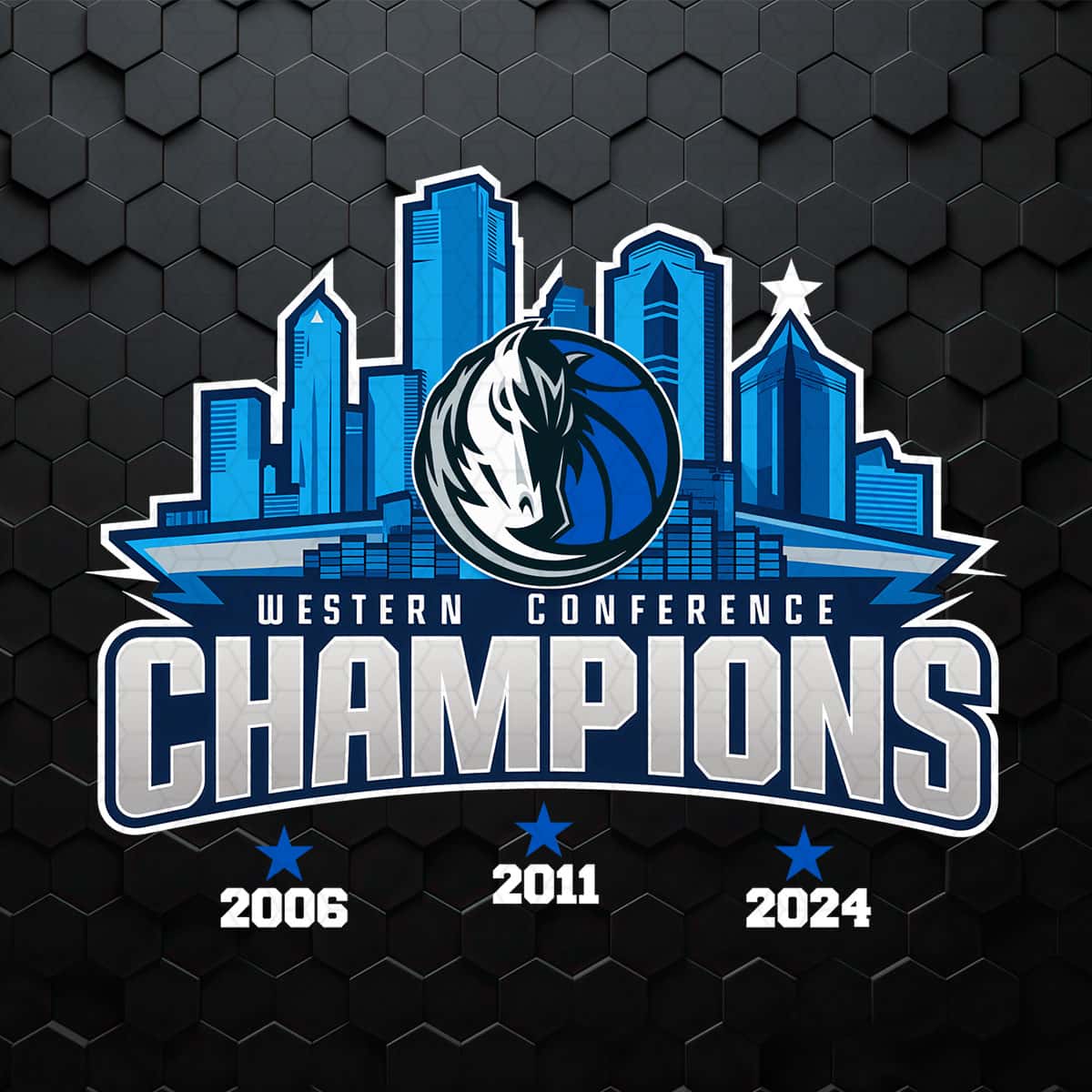 Mavericks Three Times Western Conference Champions PNG | Inspire Uplift