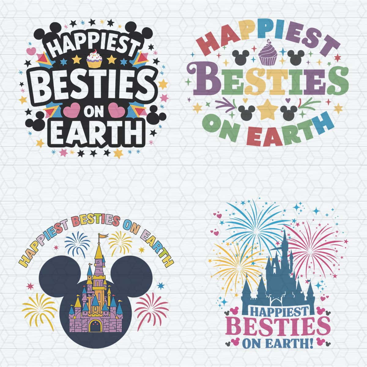 Disney Happiest Besties On Earth SVG Bundle | Inspire Uplift