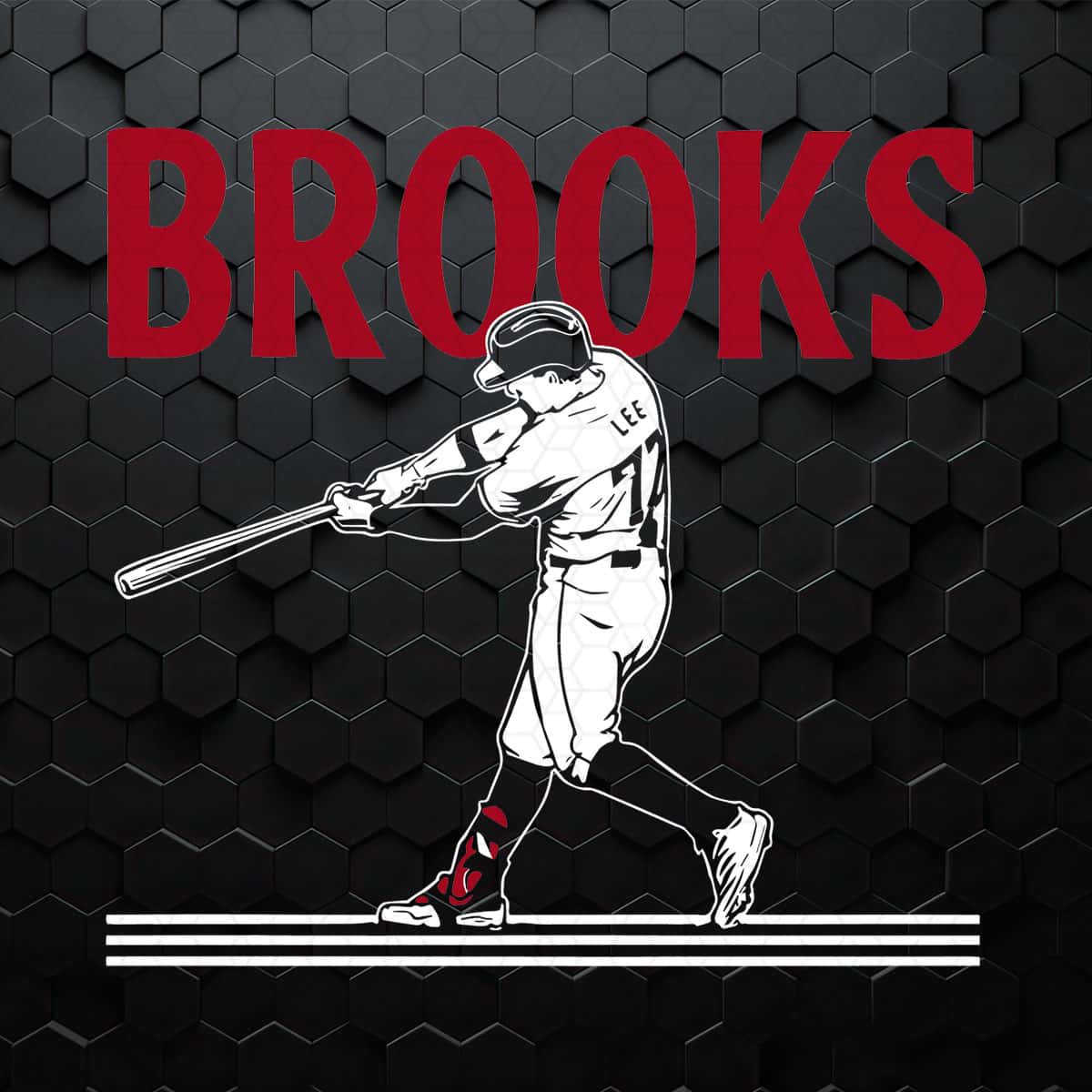 Retro Brooks Lee Slugger Swing SVG | Inspire Uplift