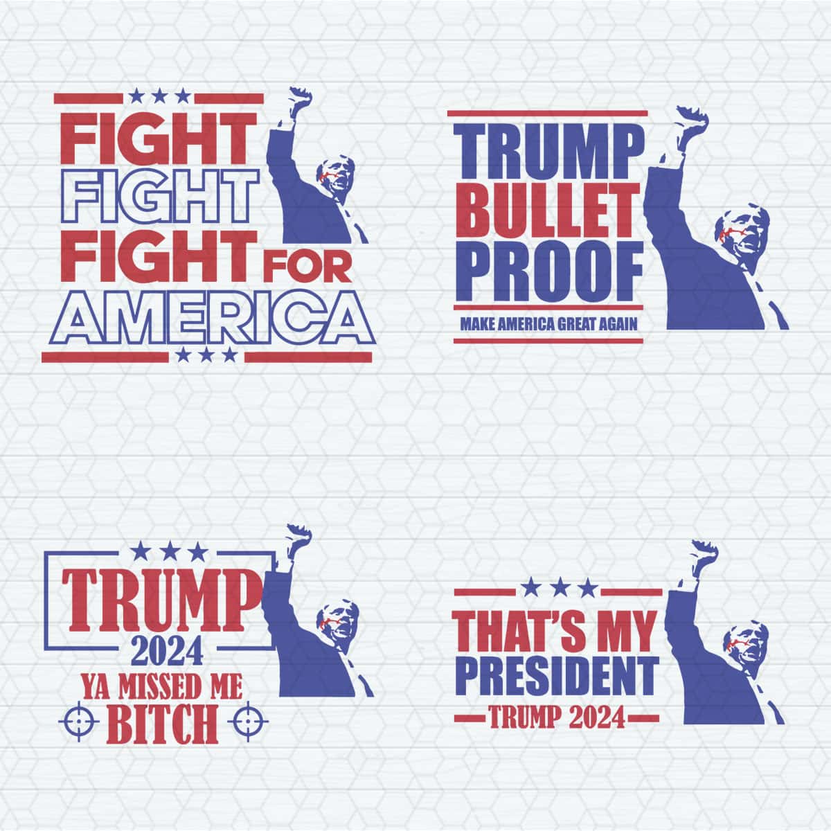 Trump Fight For America Shooting SVG Bundle | Inspire Uplift