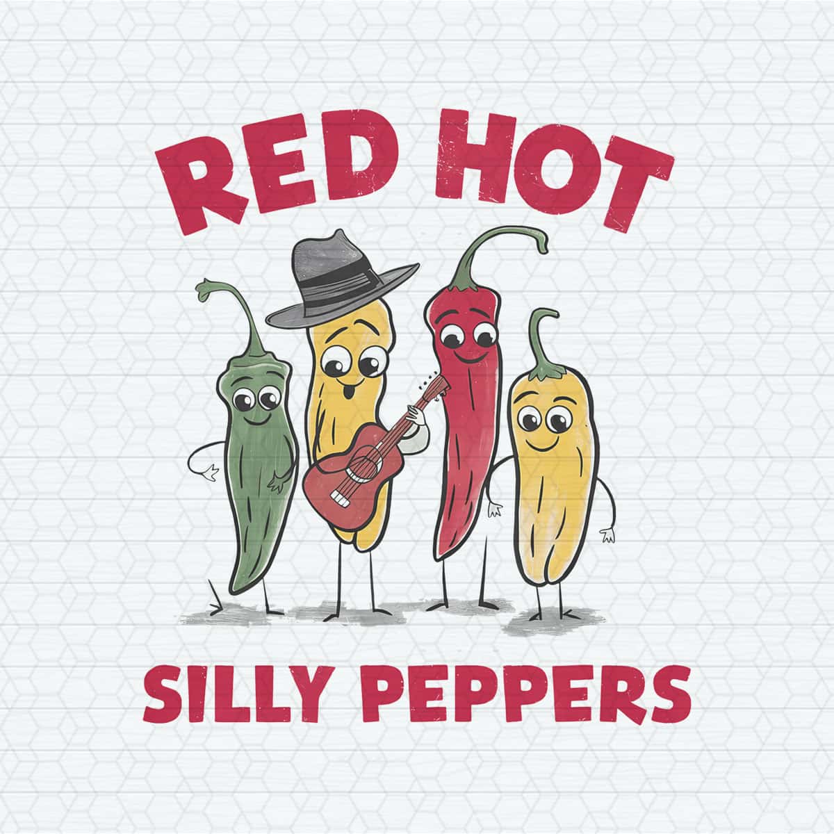 Red Hot Silly Peppers Funny Music Meme PNG | Inspire Uplift