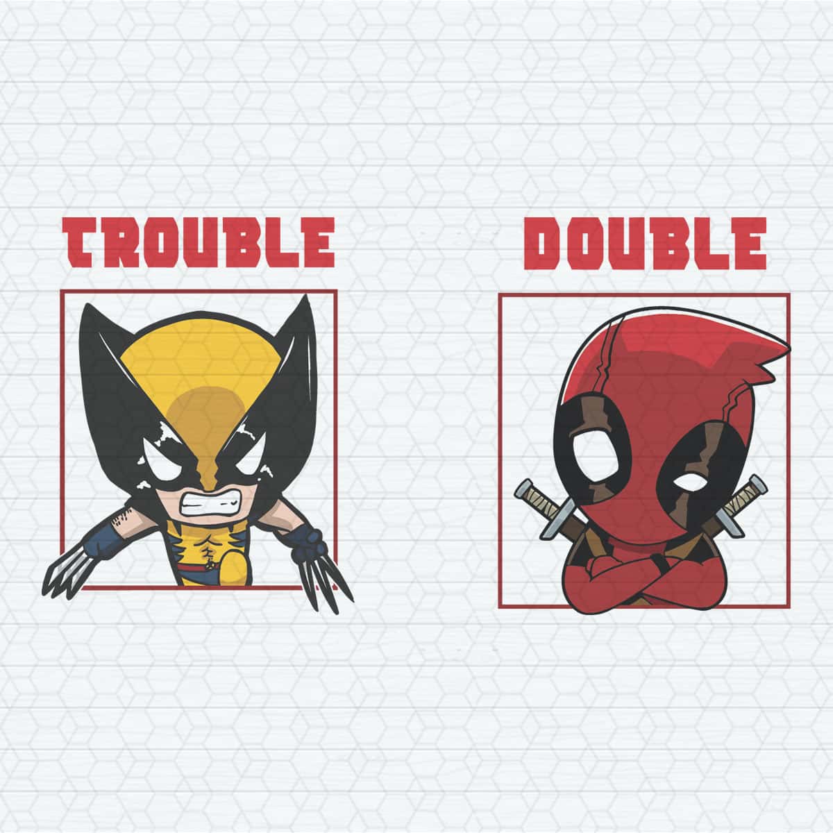 Deadpool and Wolverine Double Trouble SVG - Inspire Uplift