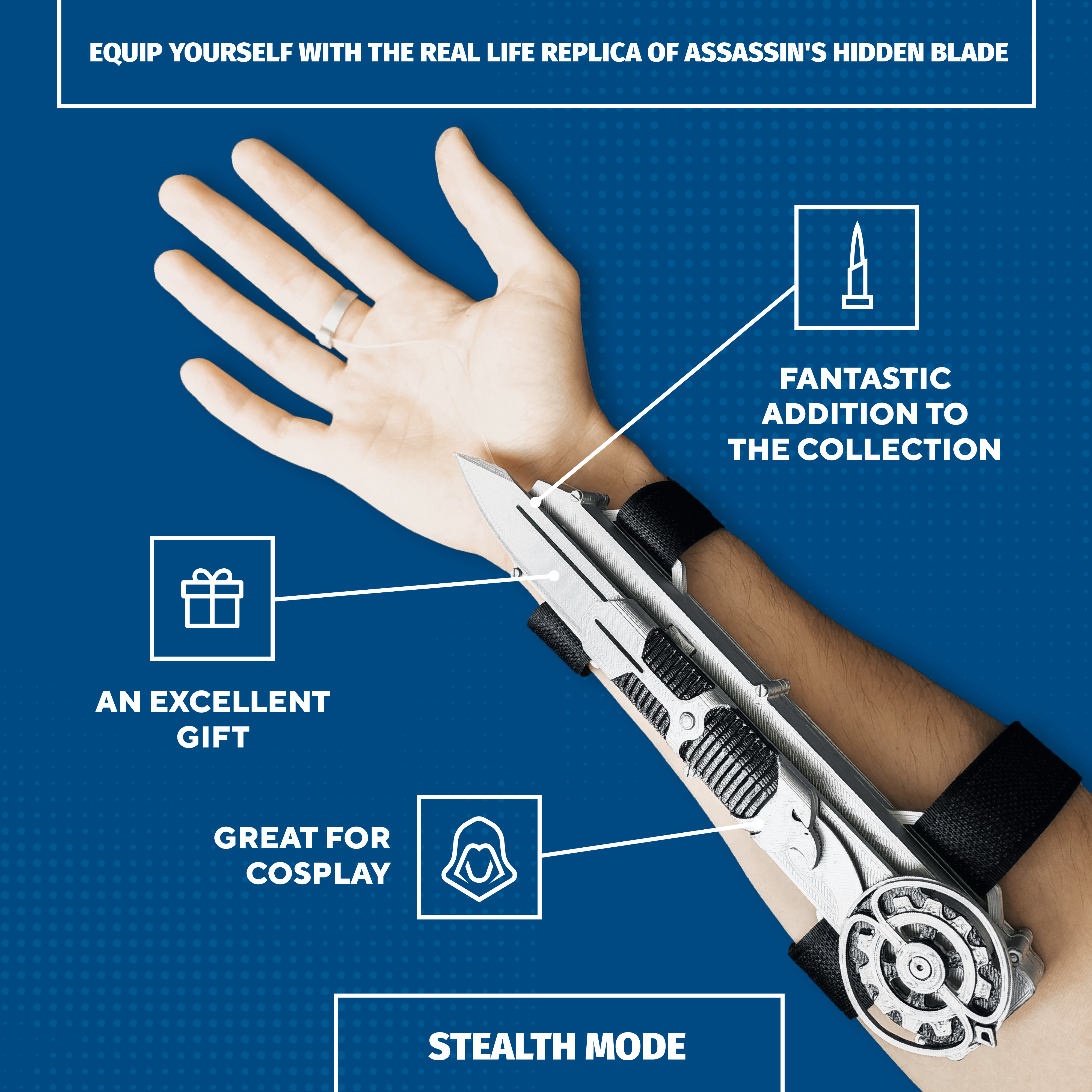 Connor Hidden Blade Assassin's Creed Hidden Blade 3D Print Project