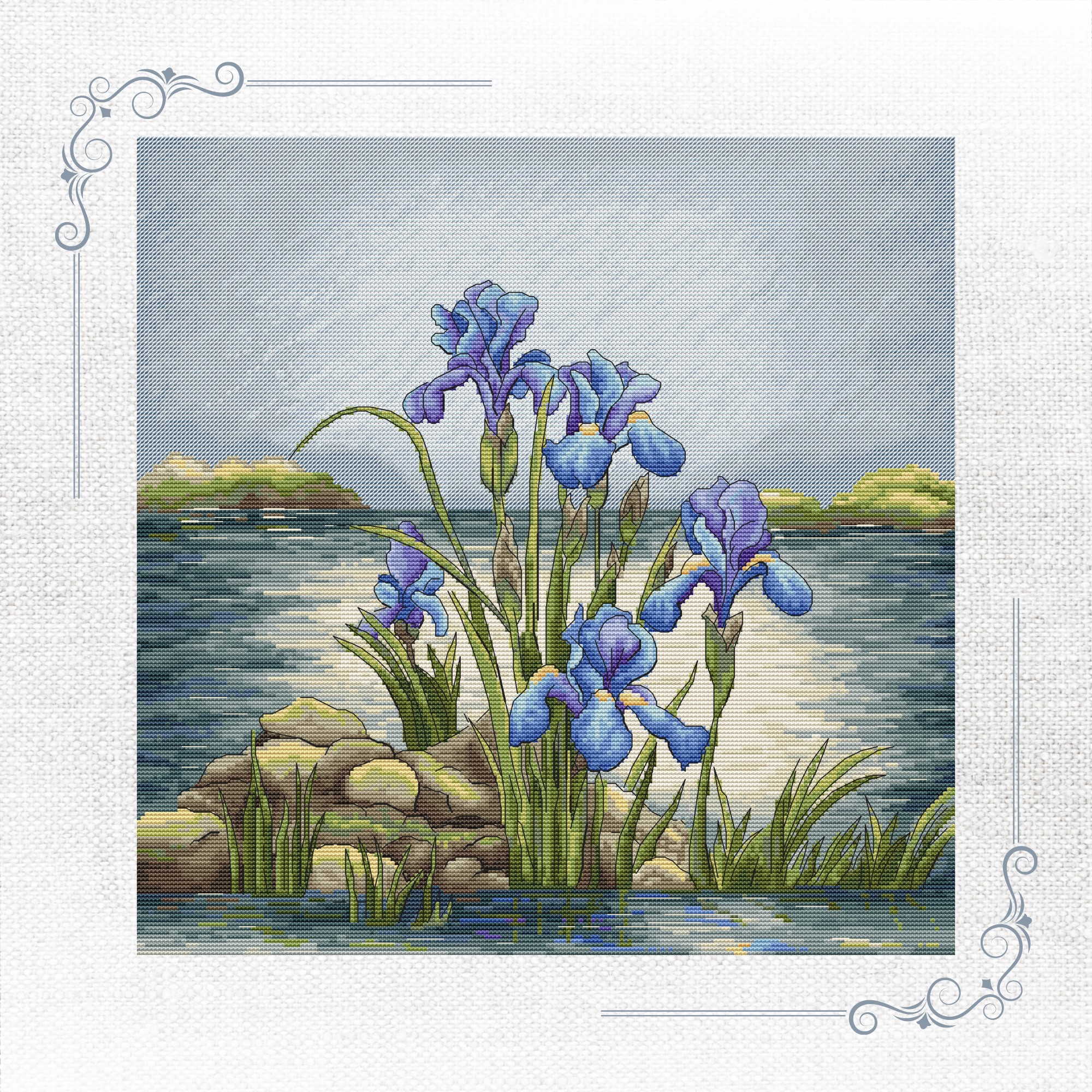 Iris Flower Embroidery | Inspire Uplift