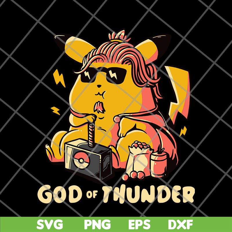 Pikachu God Of Thunder svg, png, dxf, eps digital file FN120 | Inspire ...