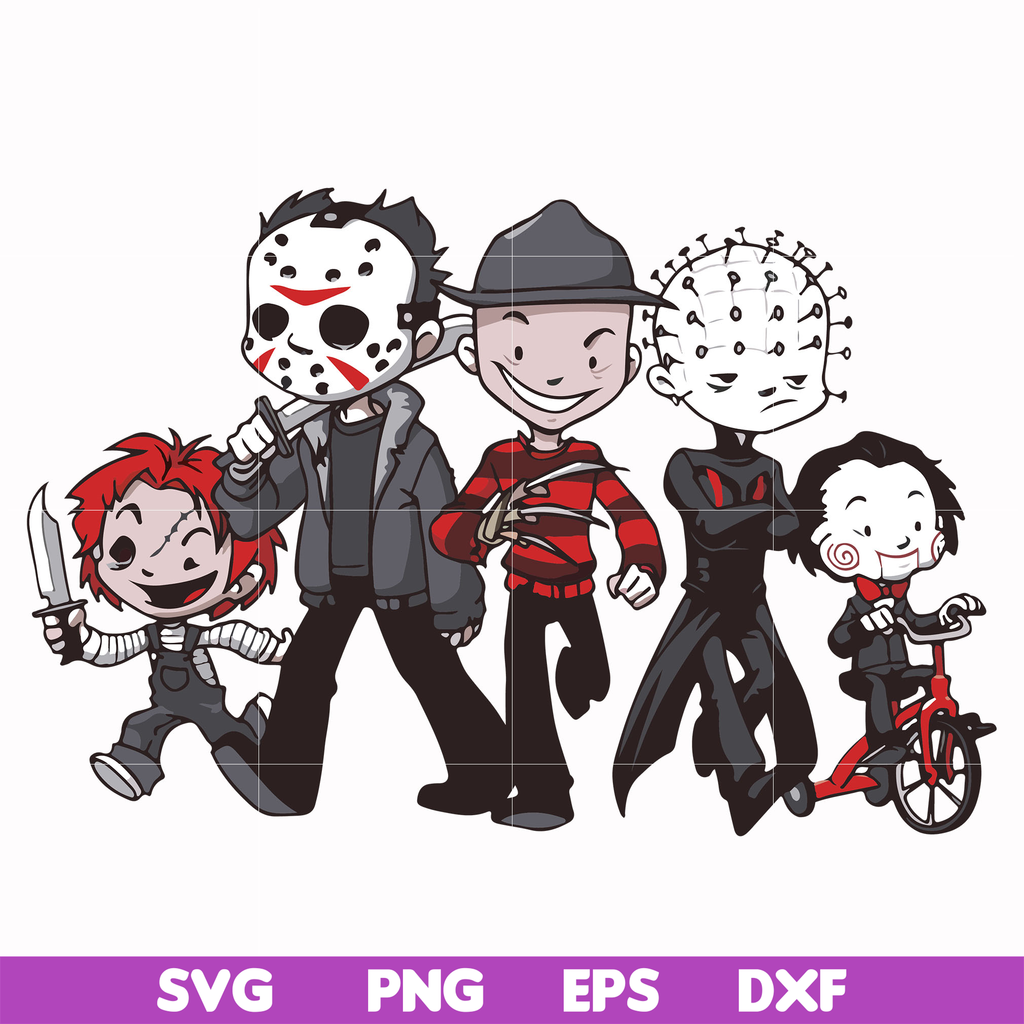 Scary Friends Horror svg, Halloween svg, png, dxf, eps digit | Inspire ...