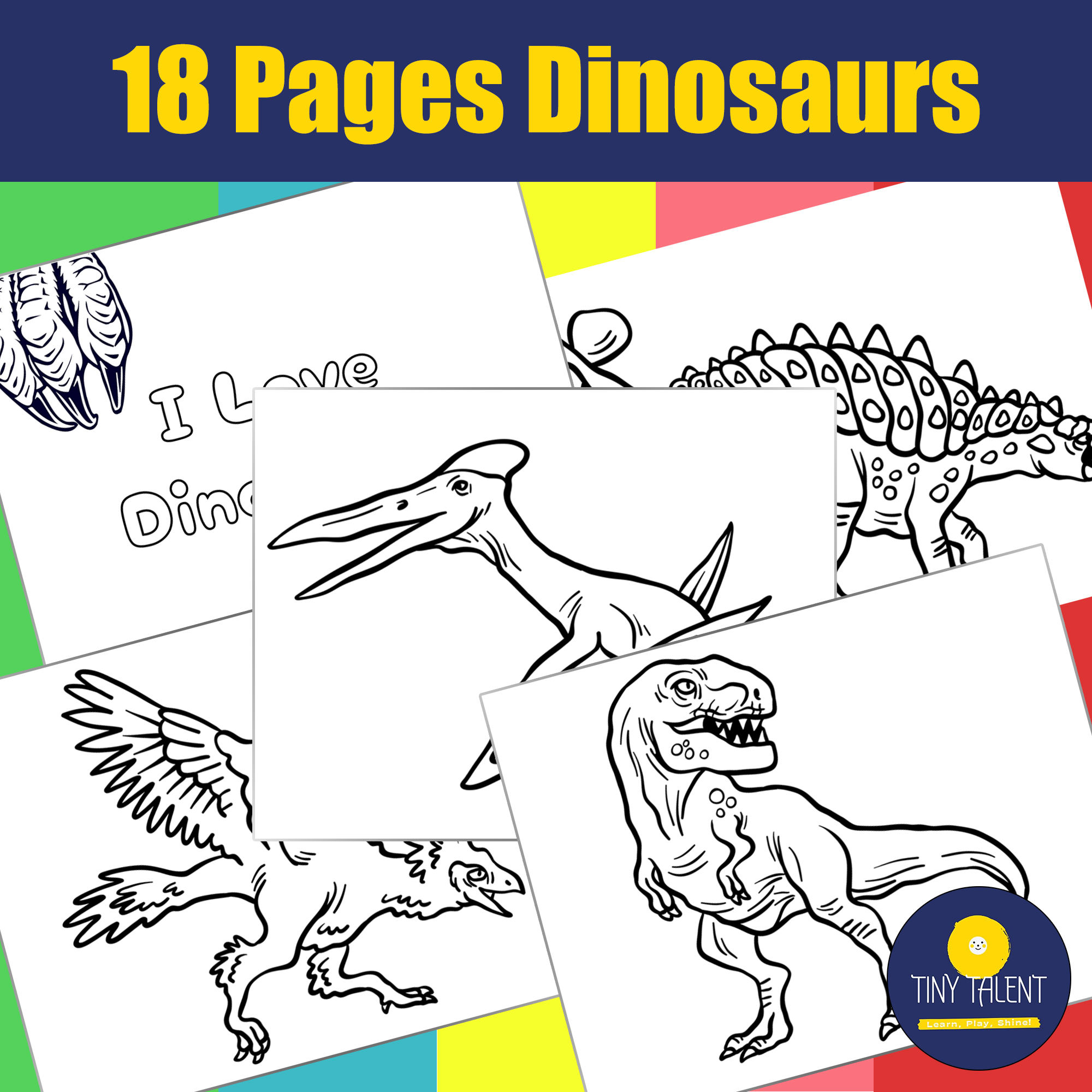Dinosaur Printable Coloring Pages | Preschool Kids Coloring - Inspire ...