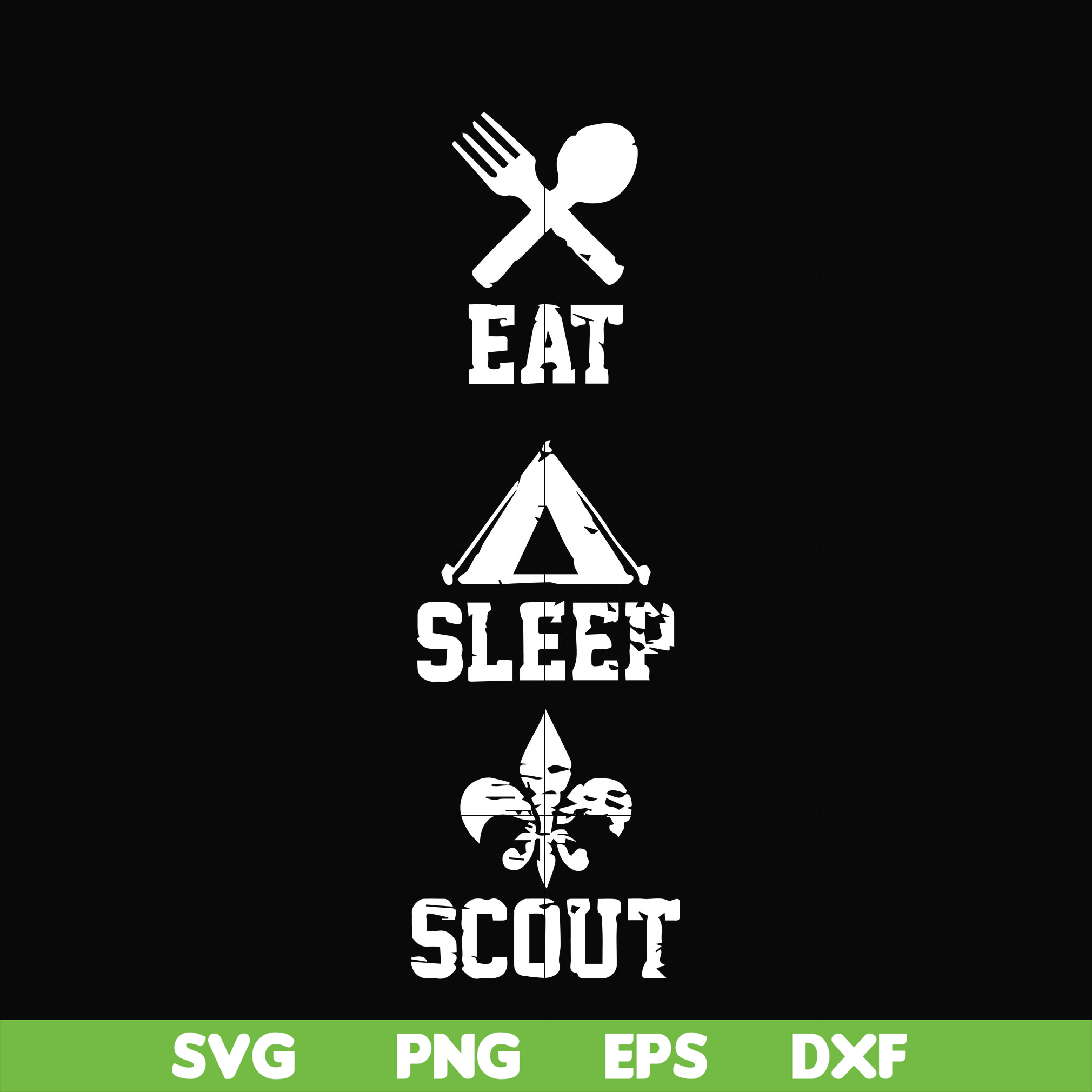 Eat sleep scout svg, camping svg, png, dxf, eps digital file | Inspire ...