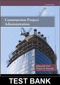Construction Project Administration 10th Edition By Fisk - T | Inspire ...
