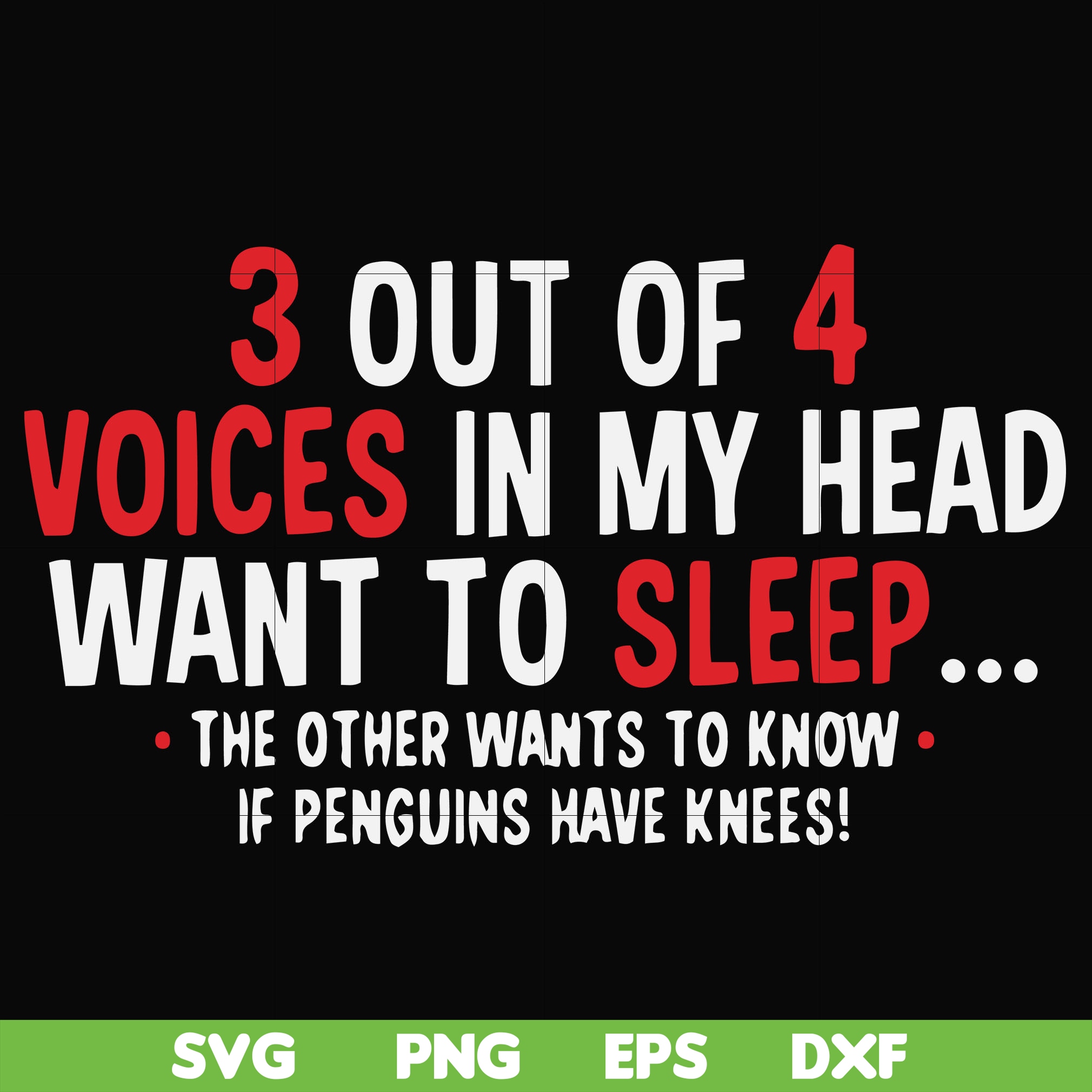 3 out of 4 voices in my head want to sleep the other wants t | Inspire ...