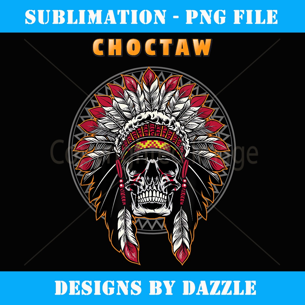 Choctaw American Indian Tribe Chief Skull Warrior - Instant | Inspire ...