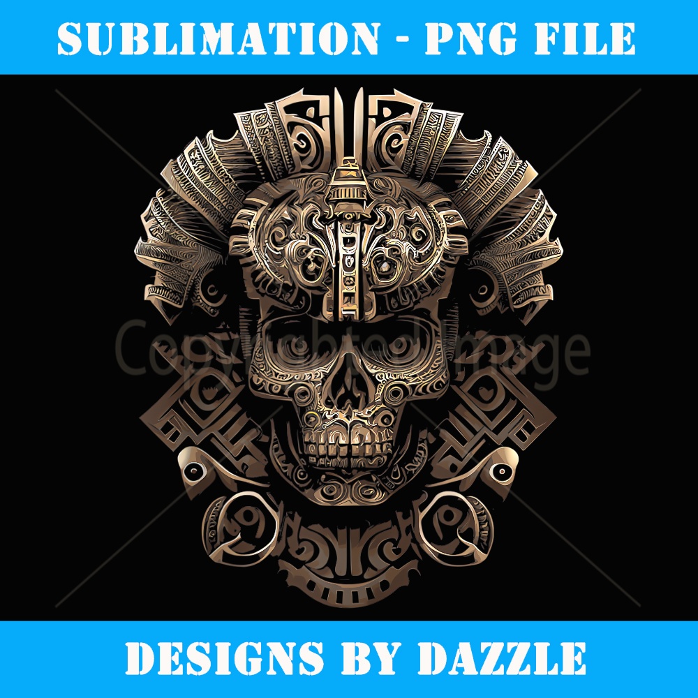 Mexican Mictlantecuhtli Aztec God Of Death Skull - PNG Subli | Inspire ...