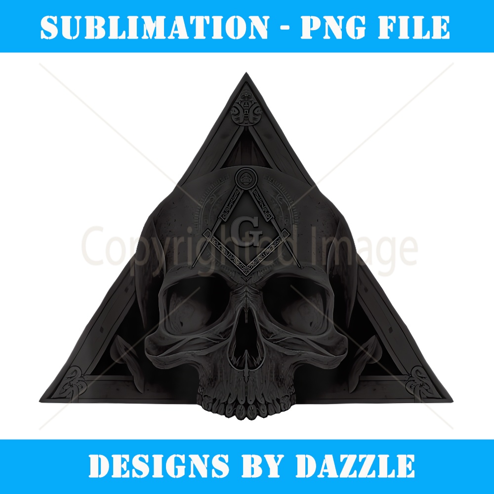 Dark Master Mason Skull Square & Compass Freemason, Masonic | Inspire ...