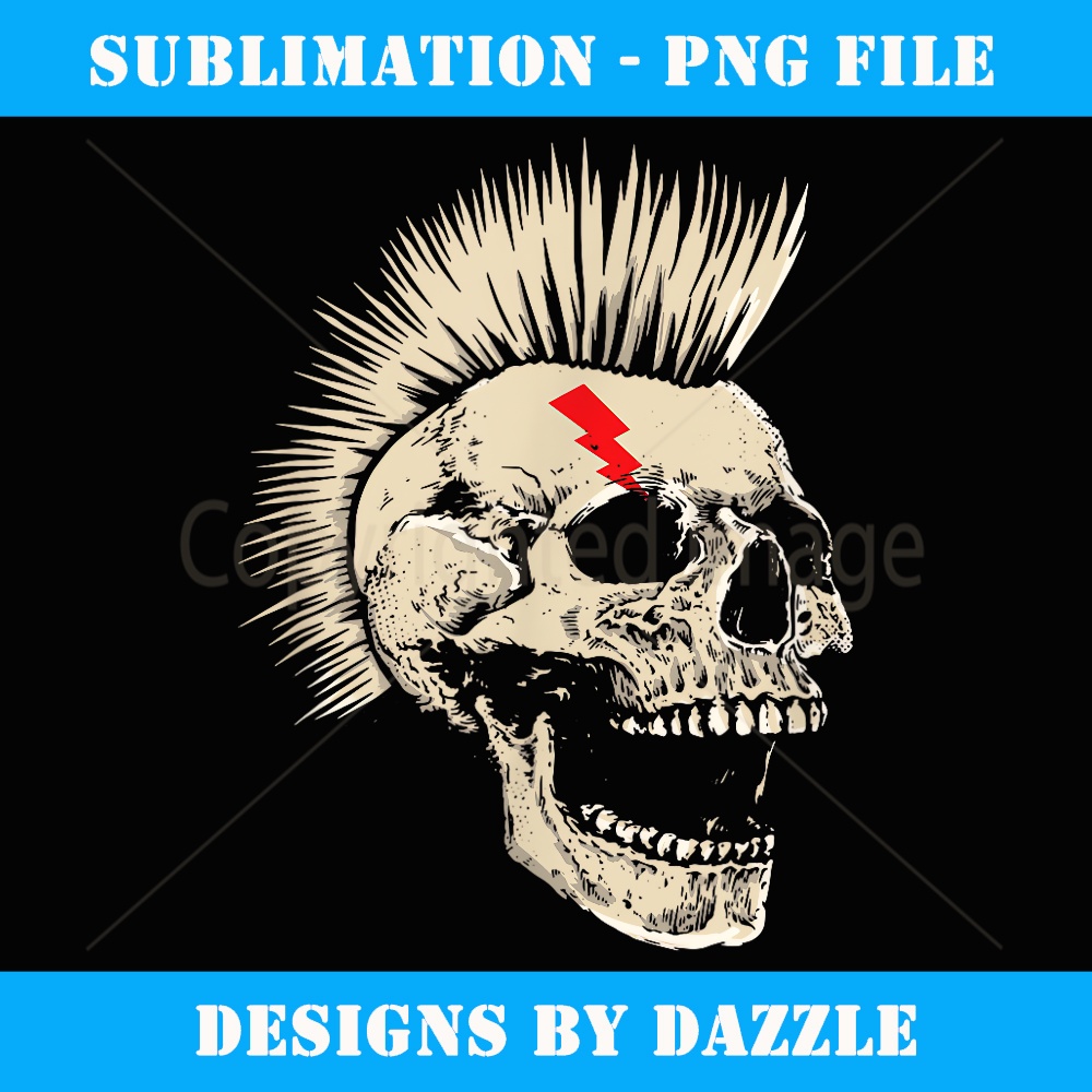 Punk Rock Metal Punk Rock Skull Mohawk Style Punk's Not Dead | Inspire ...