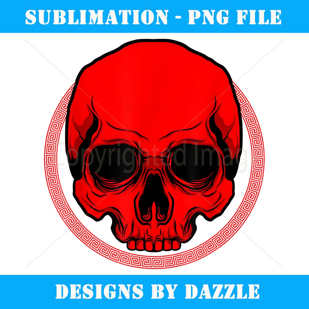 cool red skull - PNG Sublimation Digital Download | Inspire Uplift