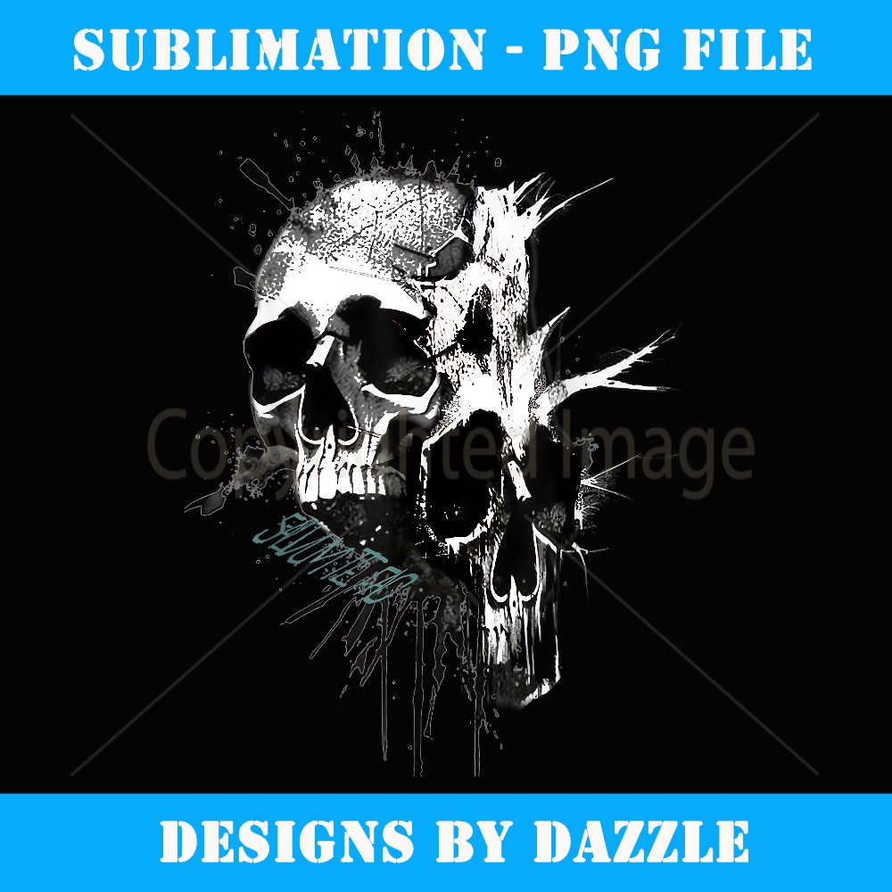 Skull Art Almost Monochromatic Double Skull - Signature Subl - Inspire ...