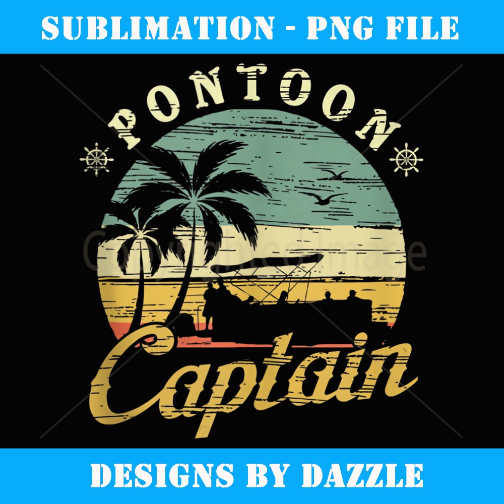 Pontoon Captain Vintage Retro Pontoon Boat Silhouette - Mode | Inspire ...