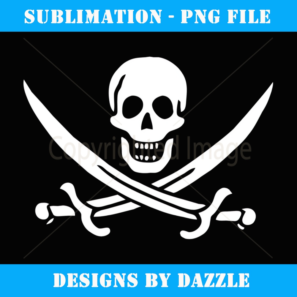 Pirate Jolly Roger Flag of Captain Jack Rackham - Artistic S | Inspire ...