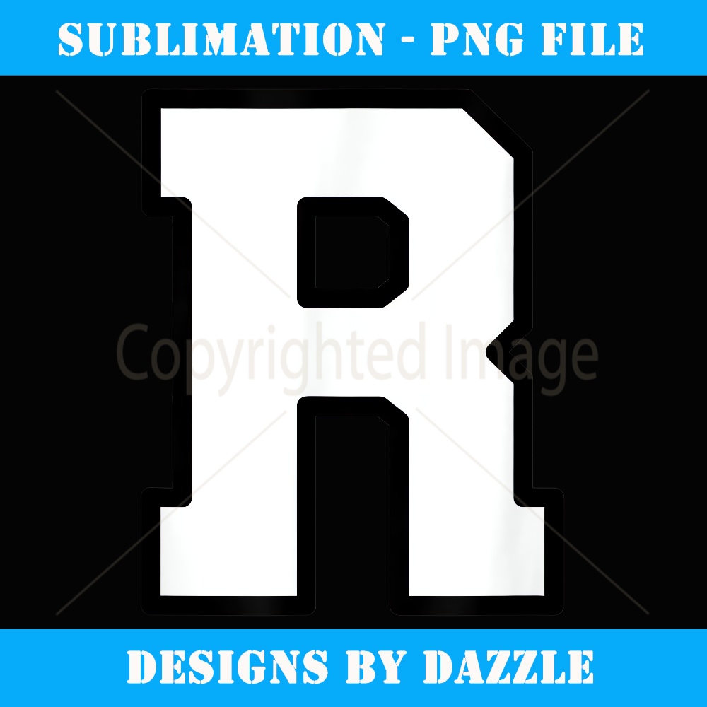 Letter R Capital Alphabet Varsity Monogram Initial - Signatu | Inspire ...