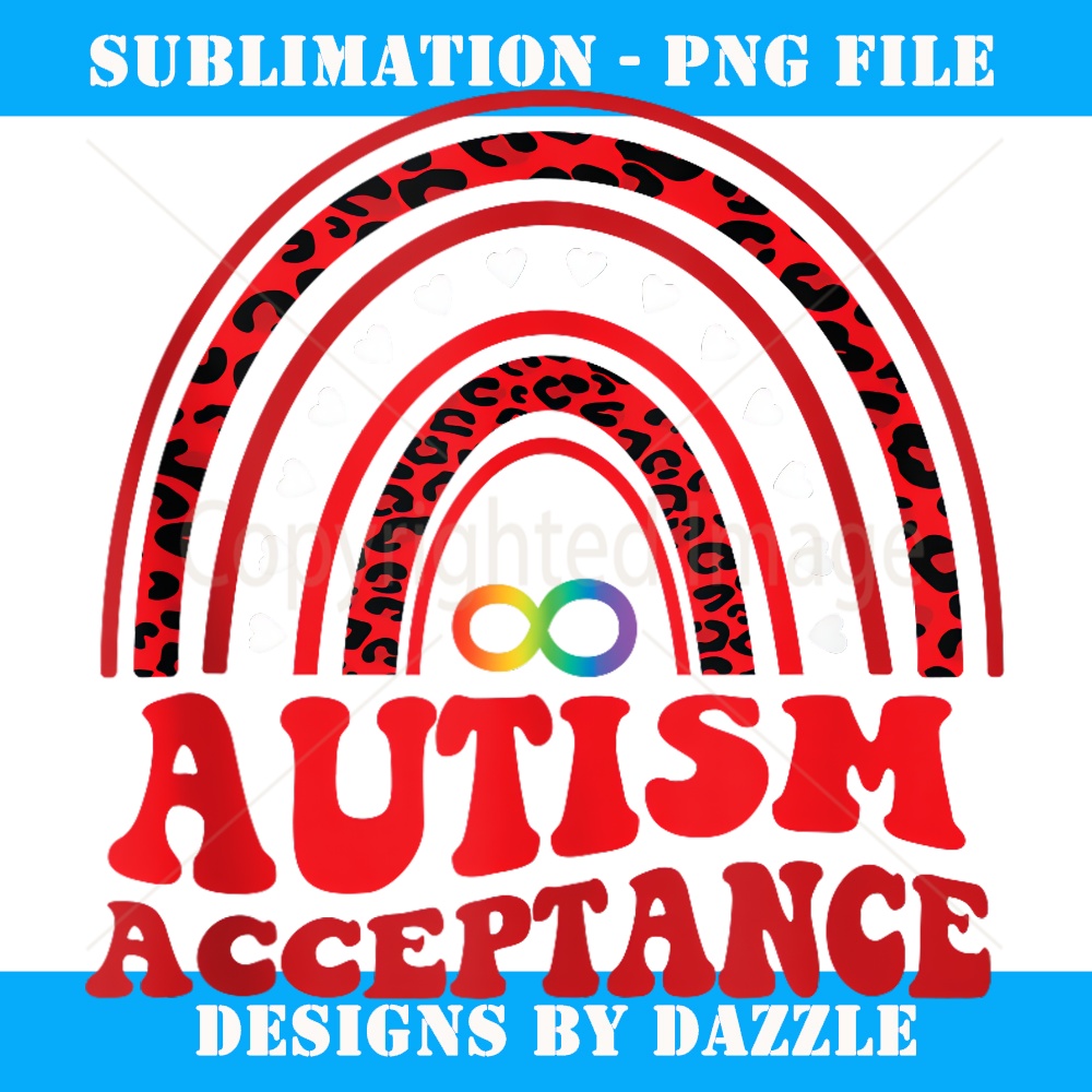 Red Instead Autism Awareness Acceptance Education Teacher - | Inspire ...
