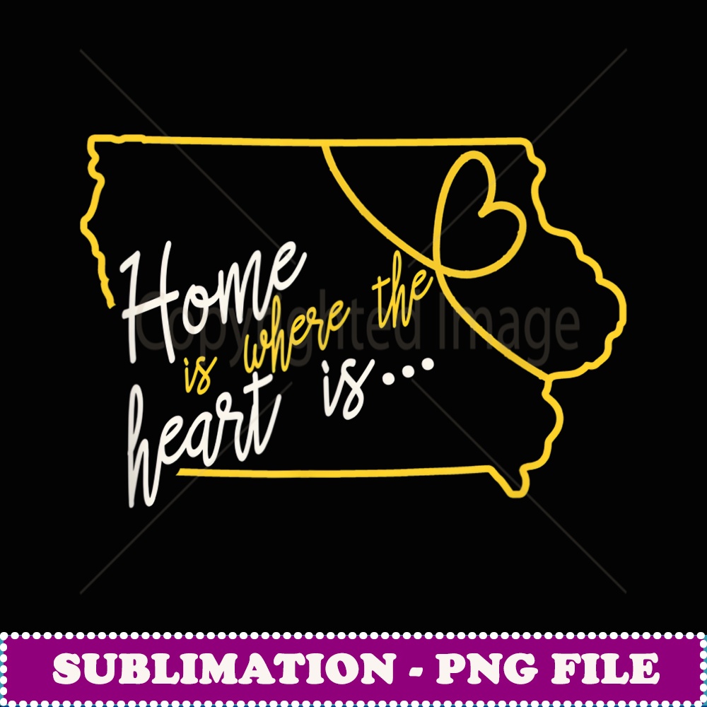 Iowa Home Is Where The Heart Is Iowa Map - Decorative Sublim | Inspire ...
