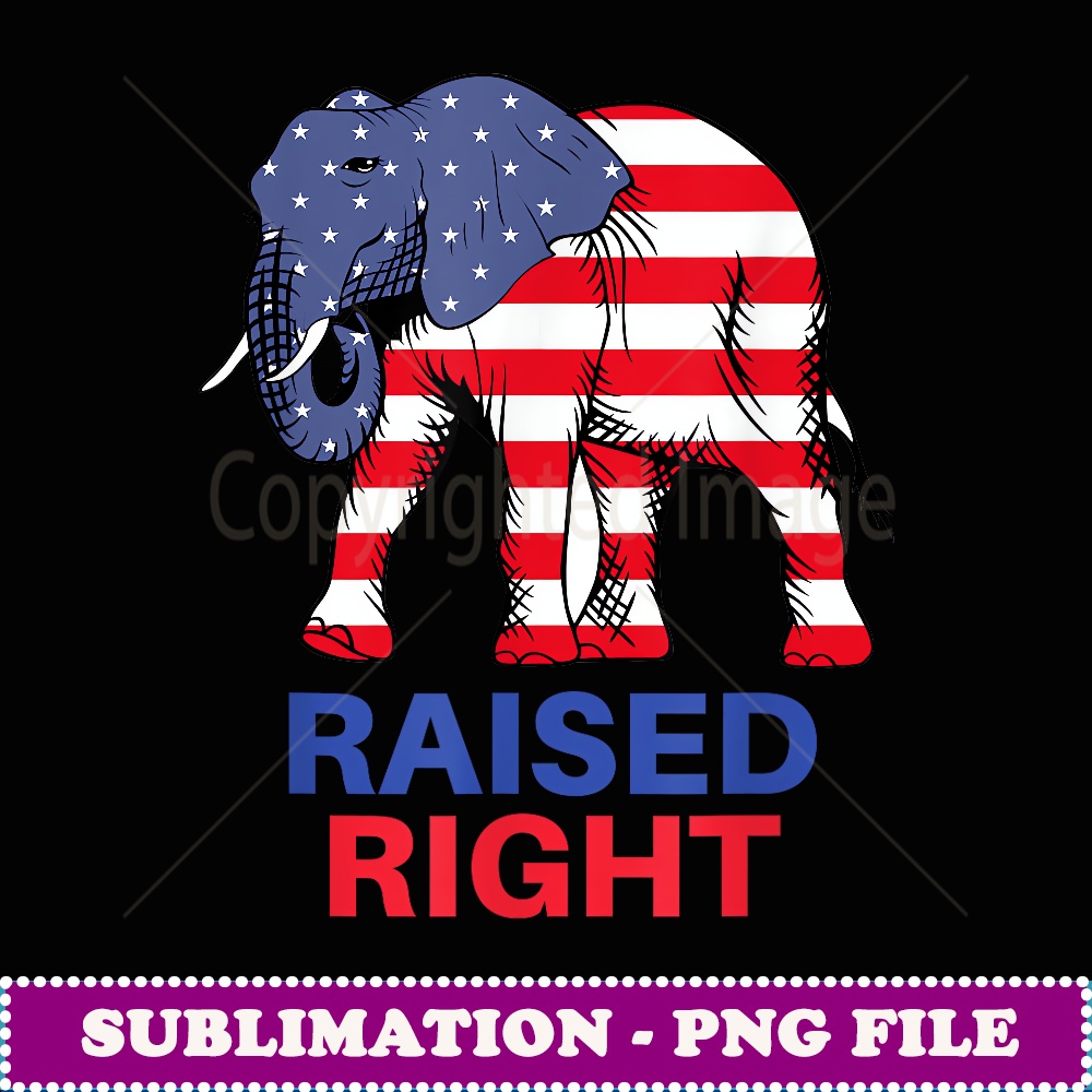 Raised Right Republican Elephant - Premium Sublimation Digit | Inspire ...