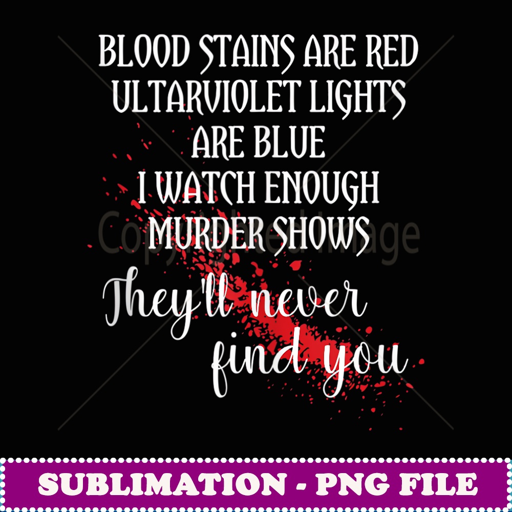 Blood stains are red ultraviolet lights are blue - Premium S | Inspire ...