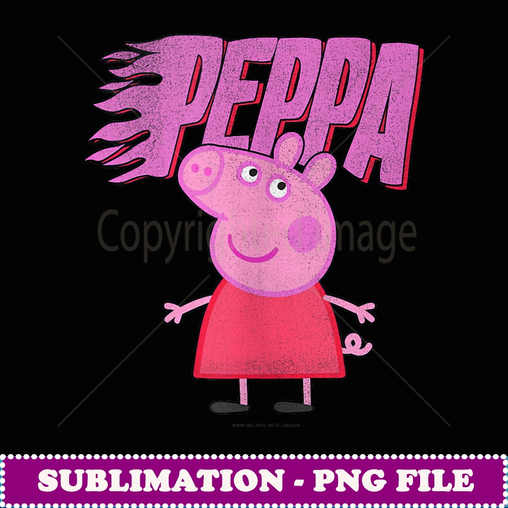 Peppa Pig Flame Peppa Logo - Special Edition Sublimation PNG | Inspire ...