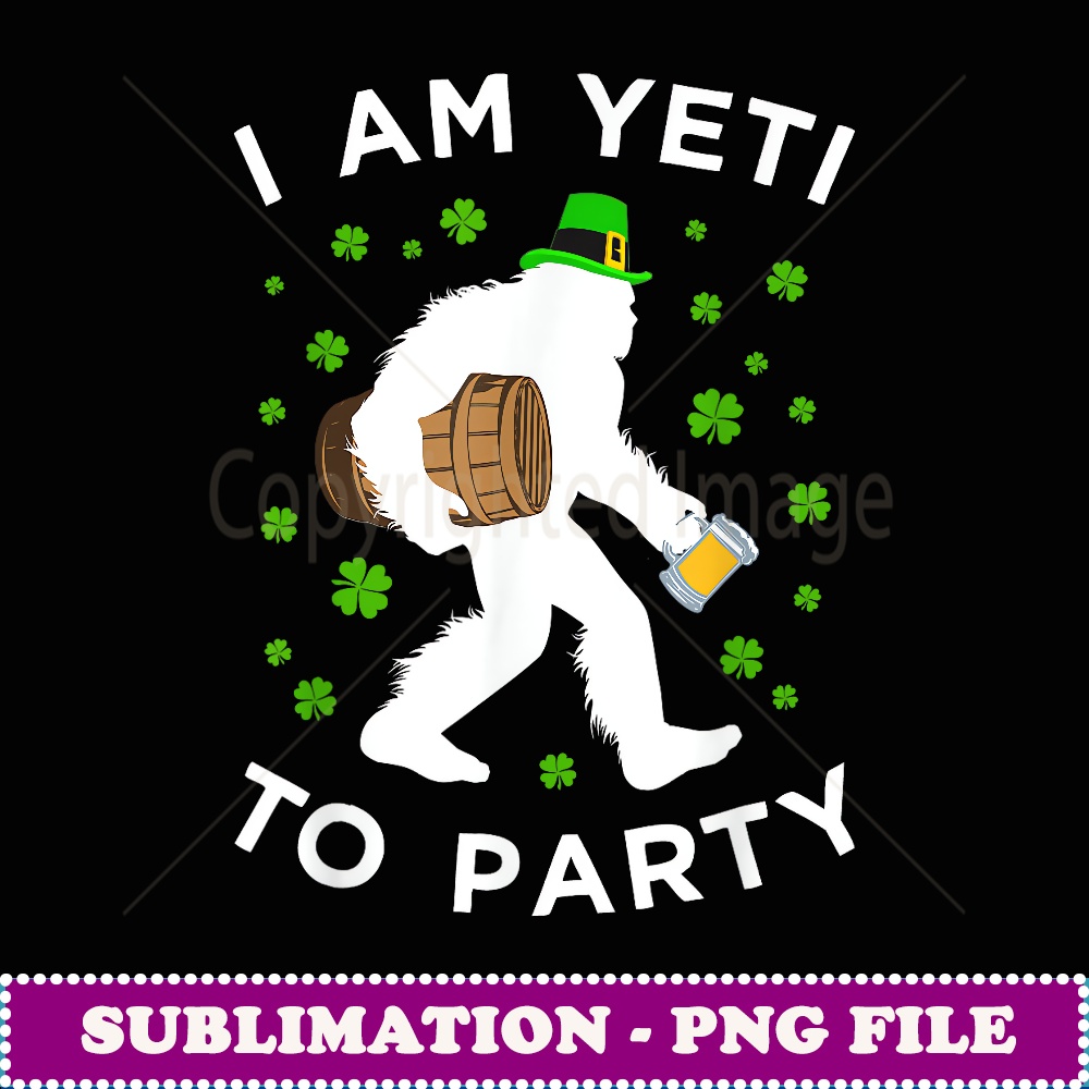 Funny Yeti St Patricks Day , Bigfoot Irish Pattys - Trendy S | Inspire ...