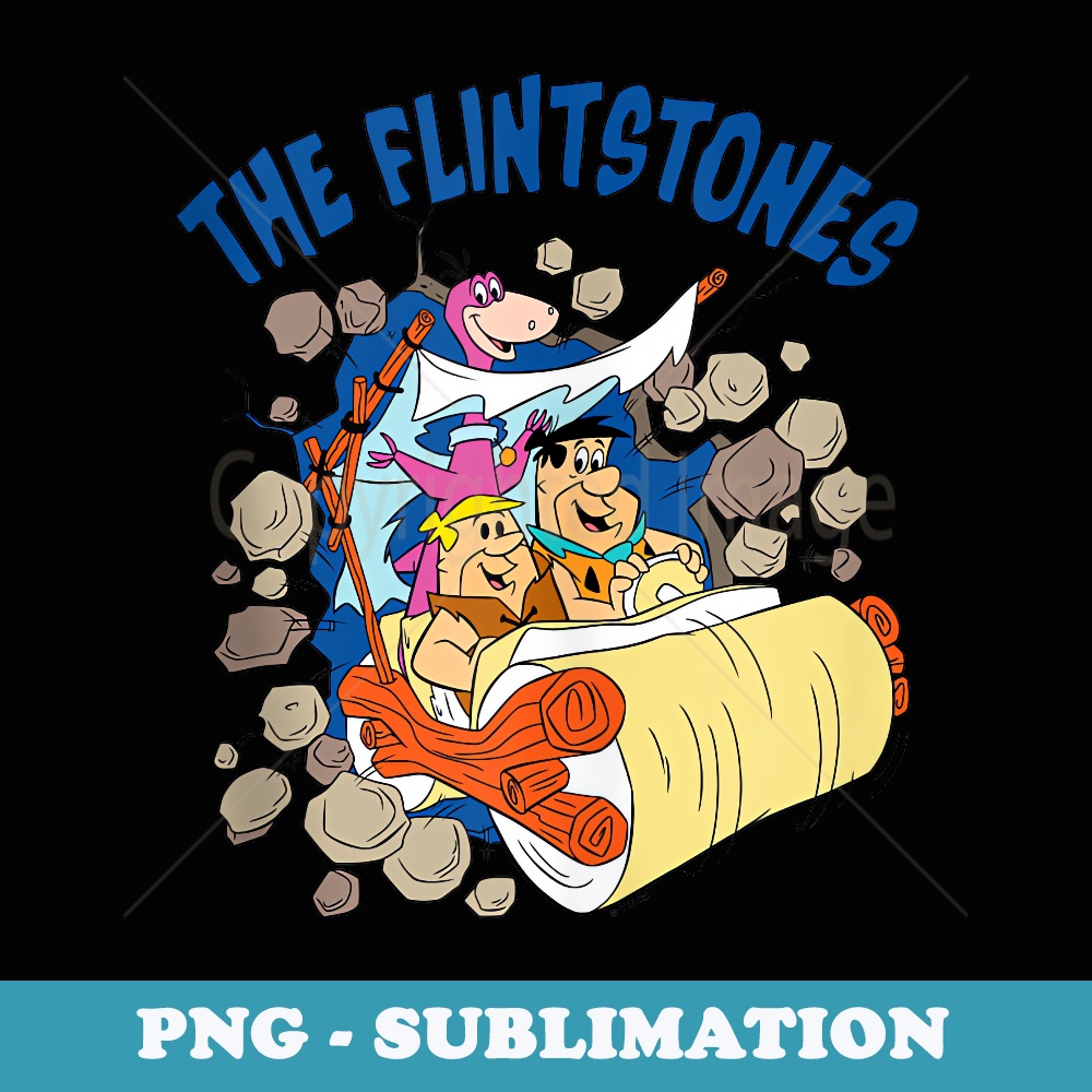 The Flintstones Fred Barney & Dino In Flintmobile Shot - Exc | Inspire ...