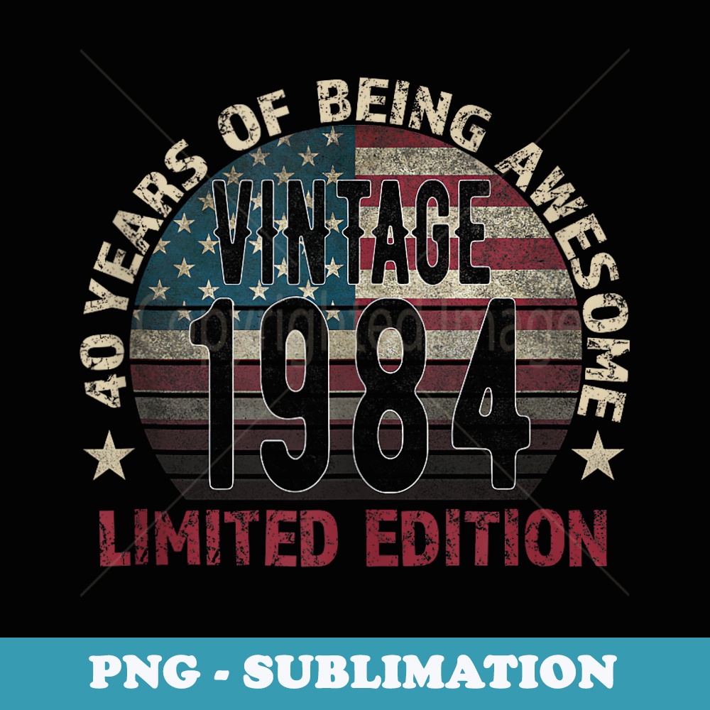 Mens 40th Birthday men Vintage born 1984 turning 40 Year Old | Inspire ...