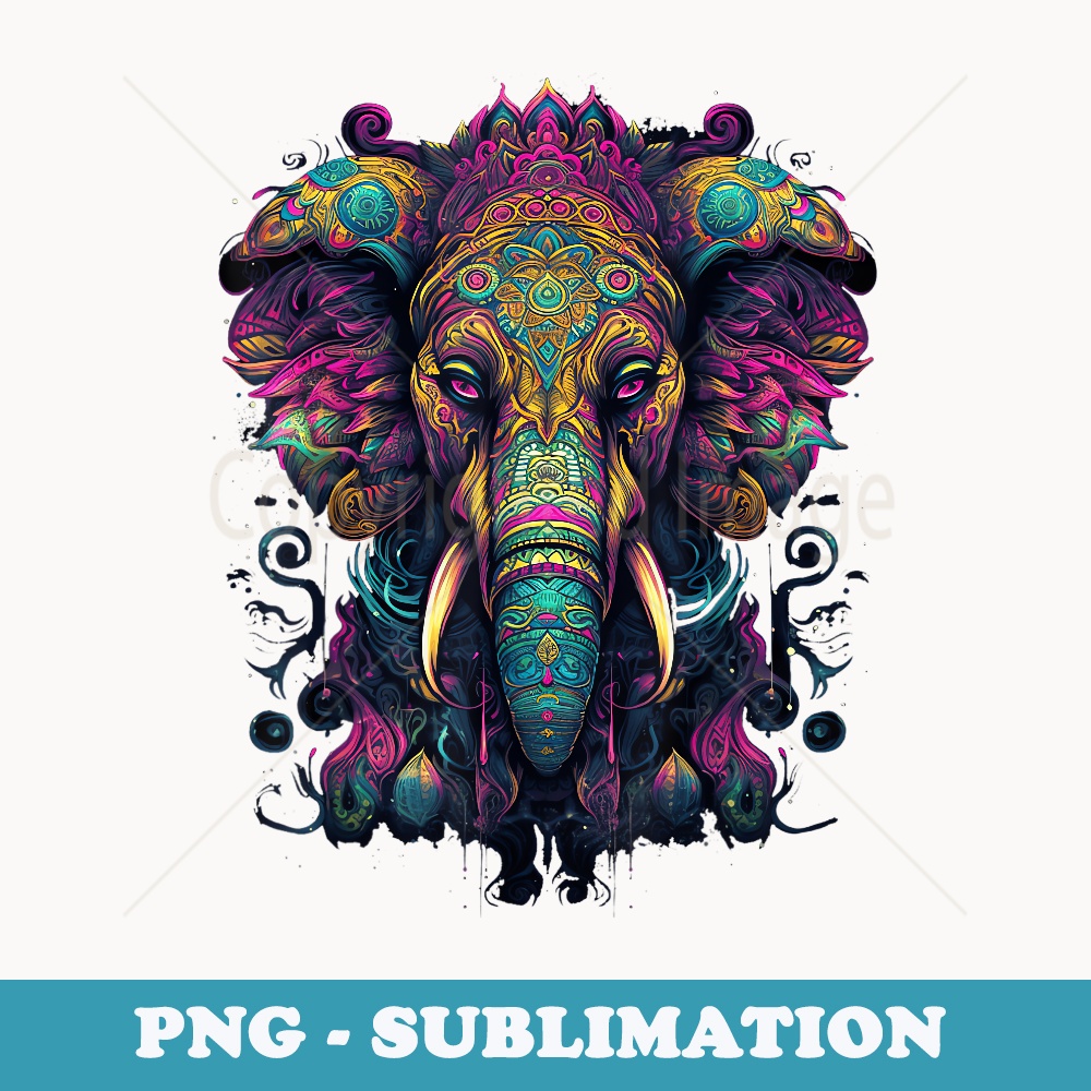 Colorful Elephant Psychedelic Art Trippy Hippie - Instant Su | Inspire ...