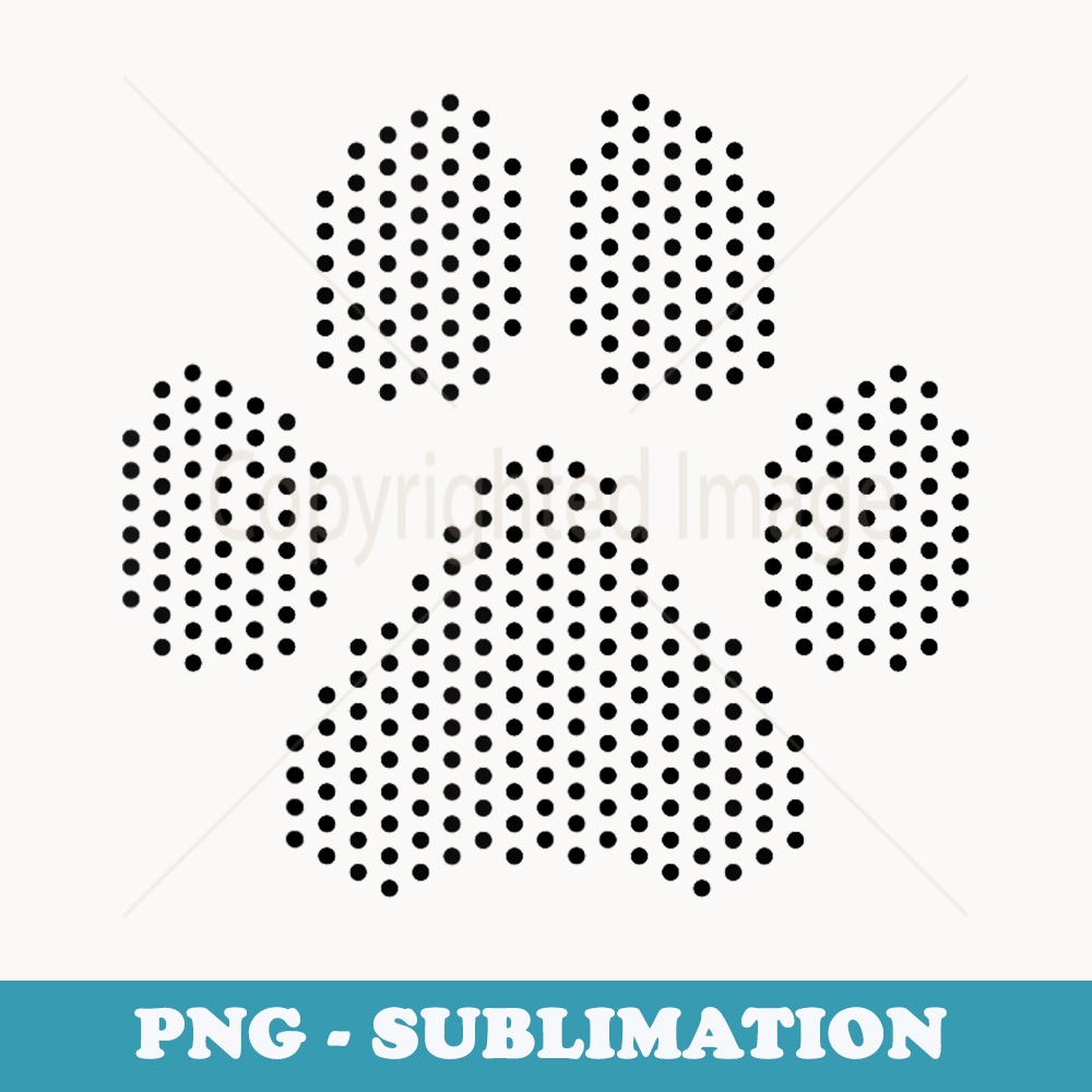 Cat Dog Paw Print Black Polka Dots - PNG Sublimation Digital | Inspire ...